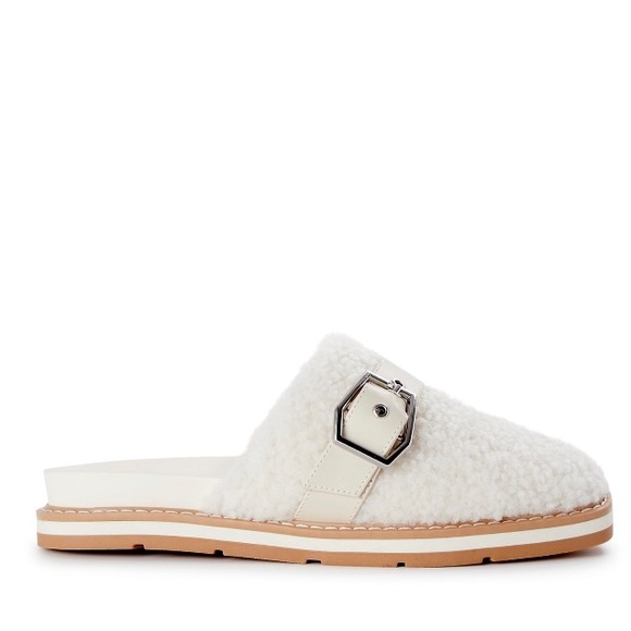 Time and Tru | Shoes | Buckled Mule Slide Adjustable White Size 7 ...
